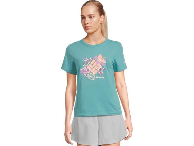(取寄) コロンビア レディース サン トレック グラフィック ショート スリーブ 3 Columbia women Sun Trek Graphic Short Sleeve III Teal/Botanical Gem