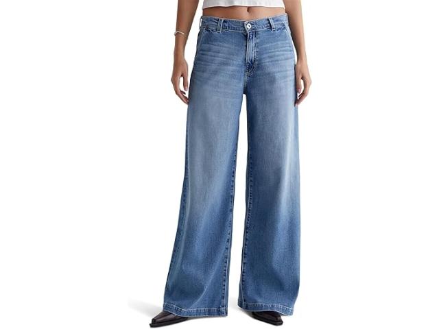 (取寄) AGジーンズ レディース ステラ ミッドライズ ワイド レッグ パラッツォ ジーンズ イン エスカレート AG Jeans women Stella Mid-Rise Wide Leg Palazzo Jeans in Escalate Escalate