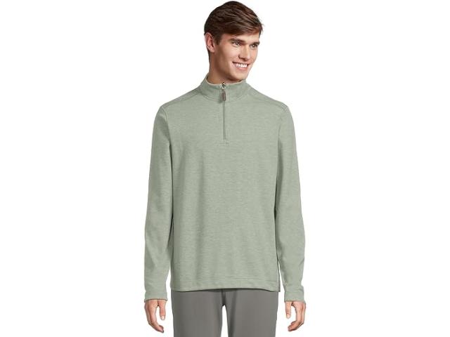 (取寄) ジョンストン&マーフィー メンズ リバーシブル ソリッド クォーター-ジップ Johnston & Murphy men Reversible Solid Quarter-zip Sage/White