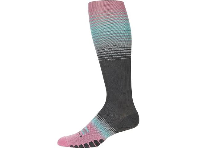 (取寄) ユーロソックス グラジュエイティド コンプレッション マルチ ストライプ Otc Eurosock Eurosock Graduated Compression Multi Stripe OTC Bisque Charcoal