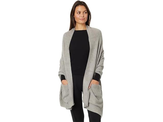 (取寄) ベアフットドリームス レディース コージシック ライト ヘザード トラベル ショール Barefoot Dreams women CozyChic Lite Heathered Travel Shawl Dove Gray