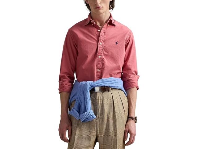 (取寄) ラルフローレン メンズ クラシック フィット ガーメントダイ オックスフォード シャツ Polo Ralph Lauren men Classic Fit Garment-Dyed Oxford Shirt Adirondack Berry