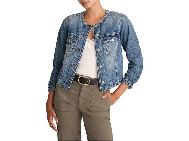 (取寄) メイドウェル レディース カラーレス トラッカー イン ウォッシュ Madewell women Collarless Trucker In Bouvier Wash Bouvier Wash