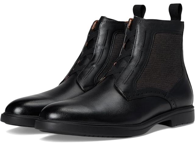 (取寄) ステイシー アダムス メンズ トンプソン エラスティック レース インサイド ジップ ブーツ Stacy Adams men Thompson Elastic Lace Inside Zip Boots Black