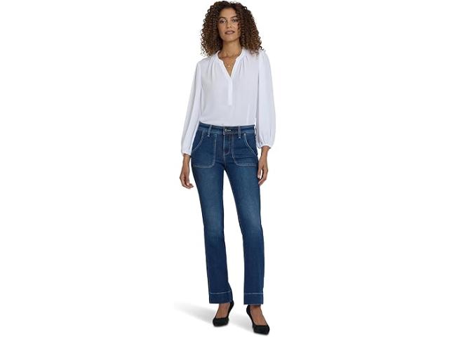 (取寄) エヌワイディージェイ レディース ピティート バーバラ ブーツカット ラウンデッド ユーティリティ ポケット ジーンズ イン ダーク ロワール NYDJ women Petite Barbara Bootcut Rounded Utility Pocket Jeans in Dark Loire Dark Loire