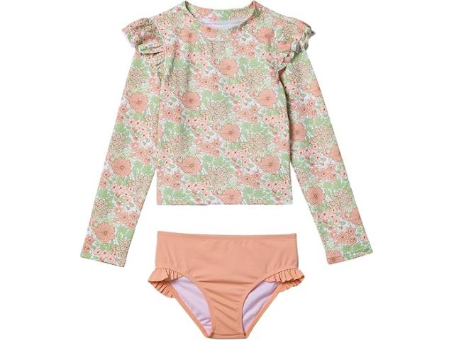 (取寄) ジャニー アンド ジャック ガールズ フローラル ラッシュガード スイム (トドラー/リトル キッズ/ビッグ キッズ) Janie and Jack girls Floral Rashguard Swim (Toddler/Little Kids/Big Kids) Pink