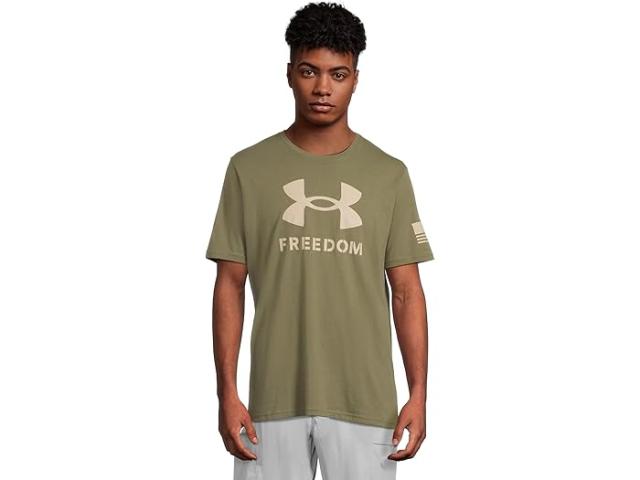 (取寄) アンダーアーマー メンズ フリーダム ロゴ T-シャツ Under Armour men Freedom Logo T-Shirt Marine OD Green/Desert Sand