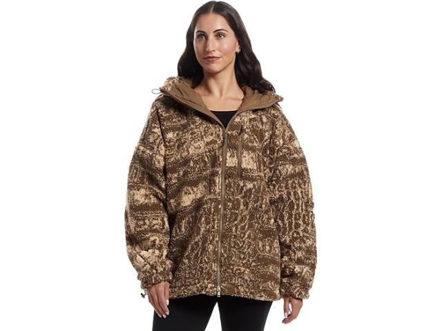 (取寄) アディダス バイ ステラマッカートニー レディース フルジップ プリンテッド ウィンター フリース adidas by Stella McCartney women Full-Zip Printed Winter Fleece JM3675 Soft Powder Brown Moss