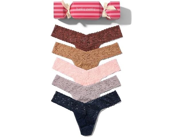 (取寄) ハンキー パンキー レディース シグニチャー レース ロウ ライズ トング 5-パック Hanky Panky women Signature Lace Low Rise Thong 5-Pack Allspice/Suntan/Rosewater Pink/Steel/Navy