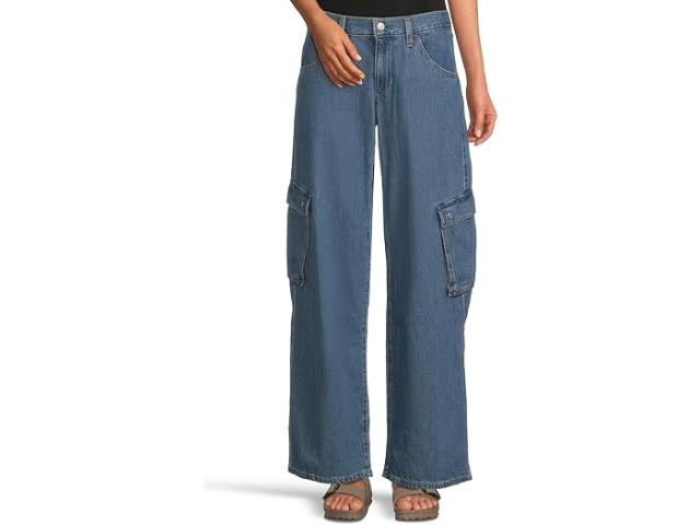 (取寄) リーバイス ウィメンズ レディース スーパーロー ルーズ カーゴ デニム Levi's Womens women Superlow Loose Cargo Denim All Over Blue