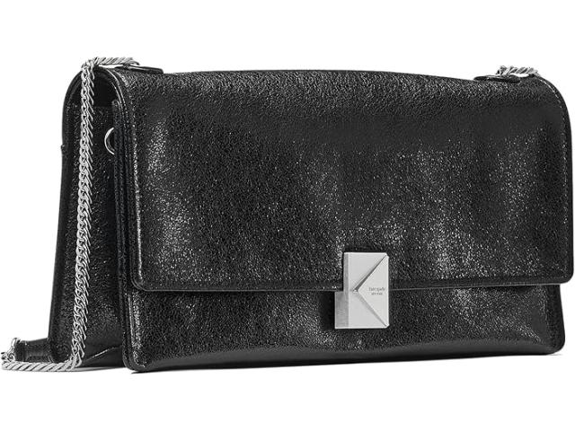 (取寄) ケイトスペード レディース デコ グレイズ レザー ソフト ショルダー バッグ Kate Spade New York women Deco Glazed Leather Soft Shoulder Bag Black