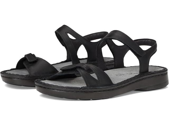 (取寄) ナオト レディース  Naot women Evora Jet Black Leather