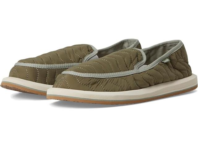 (取寄) サヌーク レディース ドンナ キルテッド Sanuk women Donna Quilted Olive