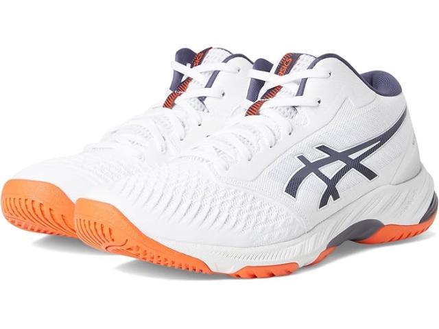 (取寄) アシックス メンズ ネットバーナー バリスティック FF MT 3 バレーボール シューズ ASICS men ASICS Netburner Ballistic FF MT 3 Volleyball Shoe White/Indigo Fog