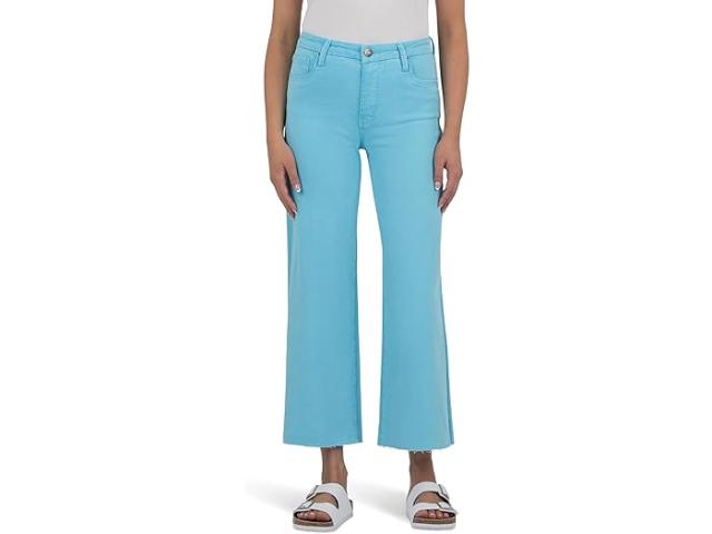 (取寄) カット フロム ザ クロス レディース メグ ハイライズ ファブ AB ワイド レッグ ロー ヘム KUT from the Kloth women Meg High-Rise Fab Ab Wide Leg Raw Hem Capri Blue