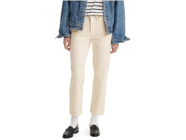 (取寄) リーバイス プレミアム レディース プレミアム 501 クロップ Levi's Premium women Premium 501 Crop Ecru Booper No Damage