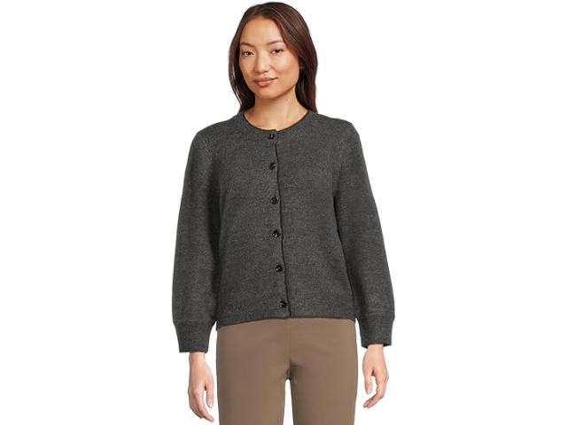 (取寄) マイケル スターズ レディース パーソン クルー ネック カルディ Michael Stars women Parson Crew Neck Cardi Charcoal