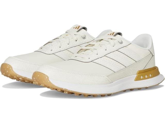 (取寄) アディダス ゴルフ レディース S2G 25 レザー スパイクレス ゴルフ シューズ adidas Golf women S2G 25 Leather Spikeless Golf Shoes Off White/Gold llic/Gum 4