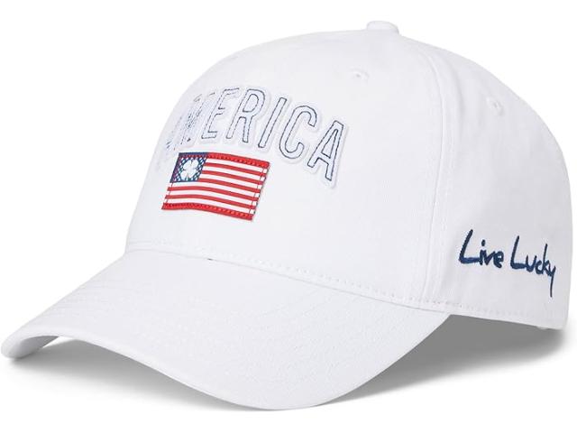 (取寄) ブラッククローバー アメリカン クルー 1 アジャスタブル ハット Black Clover American Crew 1 Adjustable Hat White Hat/3d Stitch Lettering/American Flag Woven Patch