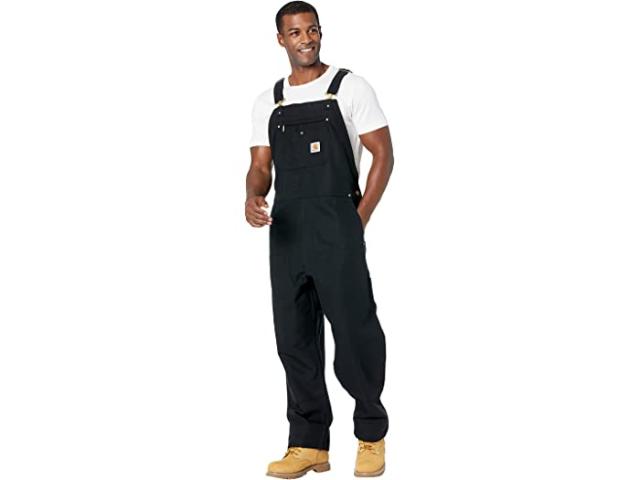 (取寄) カーハート メンズ リラックスド-フィット フィット ダック ビブ オーバーオール Carhartt men  Relaxed Fit Duck Bib Overalls Black