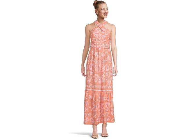 (取寄) リリー ピュリッツァー レディース モンテシート ホルター マキシ ドレス Lilly Pulitzer women Montecito Halter Maxi Dress Papaya Breezy Palm Engineered Maxi Dress