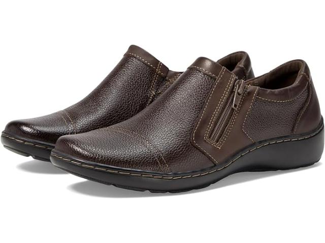 (取寄) クラークス レディース コラ ジニー Clarks women Clarks Cora Giny Dark Brown Tumbled/Smooth Leather