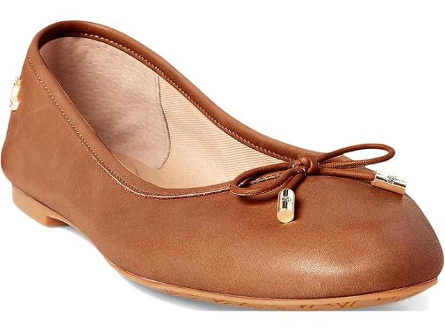 (取寄) ローレン ラルフローレン レディース ジェイナ フラッツ LAUREN Ralph Lauren women Jayna Flat Deep Saddle Tan