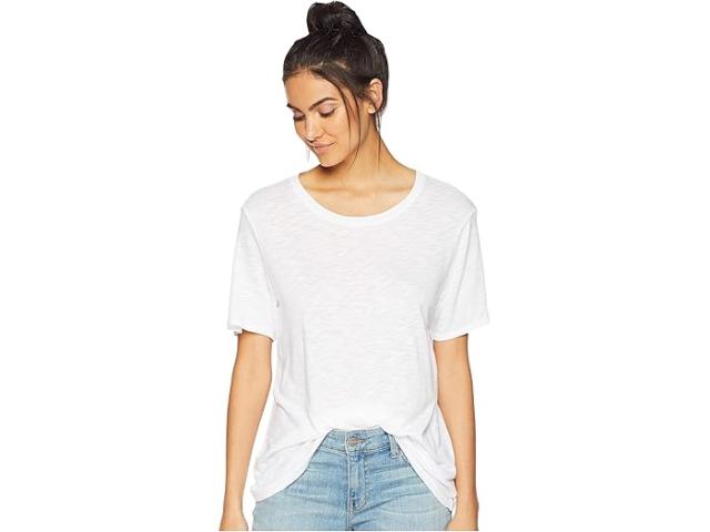 (取寄) スプレンディッド レディース ゾエ ショート スリーブ コットン モーダル スラブ クルー ネック Splendid women Splendid Zoe Short Sleeve Cotton Modal Slub Crew Neck White