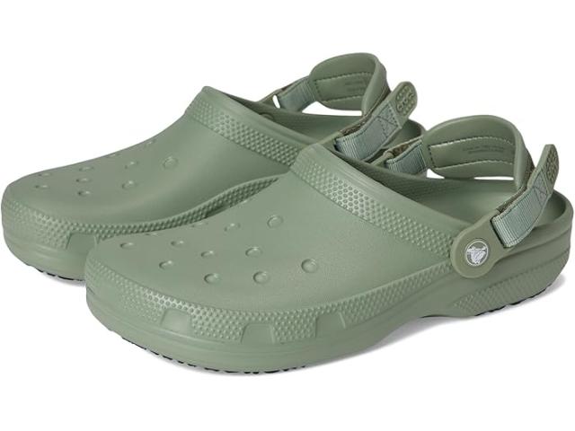 (取寄) クロックスワーク クラシック ワーク クロッグス Crocs Work Classic Work Clogs Moss