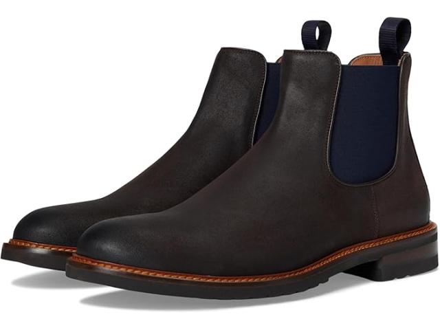 (取寄) ジョンストン&マーフィー コレクション メンズ ハートフォード チェルシー ブーツ Johnston & Murphy Collection men Hartford Chelsea Boots Dark Brown Waxed English Suede