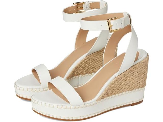 (取寄) ローレン ラルフローレン レディース ヒラリー カーフスキン エスパドリーユ Lauren Ralph Lauren women Hilarie Calfskin Espadrille  White