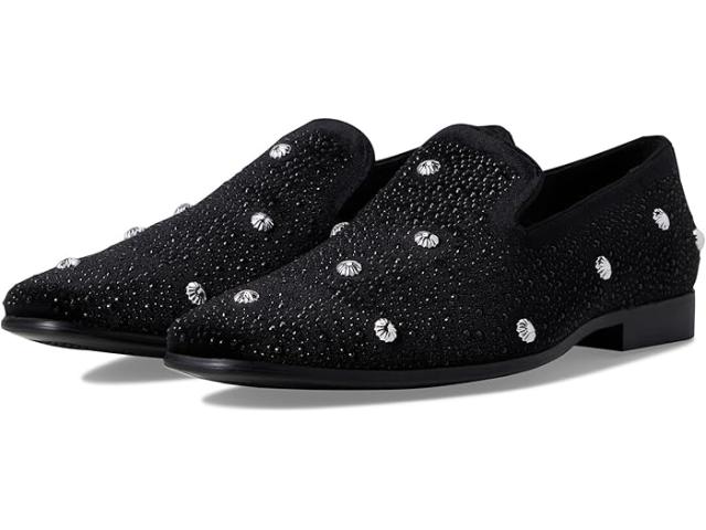 (取寄) ステイシー アダムス メンズ スパングル ラインストーン スリッポン Stacy Adams men Spangle Rhinestone Slip-On Black/Silver