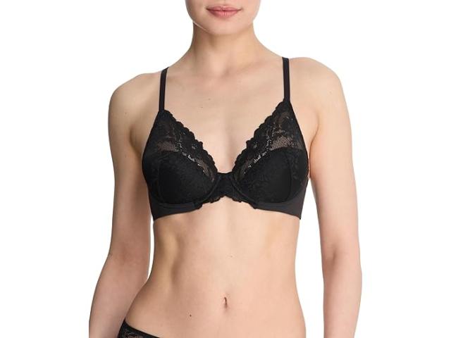 (取寄) ナトリ レディース ヘブンリー コンバーチブル コンフォート レース コンツアー アンダーワイヤー Natori women Natori Heavenly Convertible Comfort Lace Contour Underwire Black