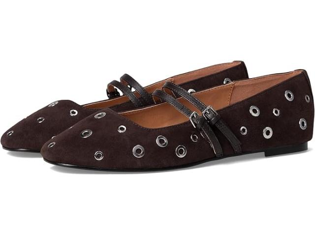 (取寄) メイドウェル レディース グレタ ダブル ストラップ - アイレット Madewell women Greta Double Strap - Eyelet Dark Carob