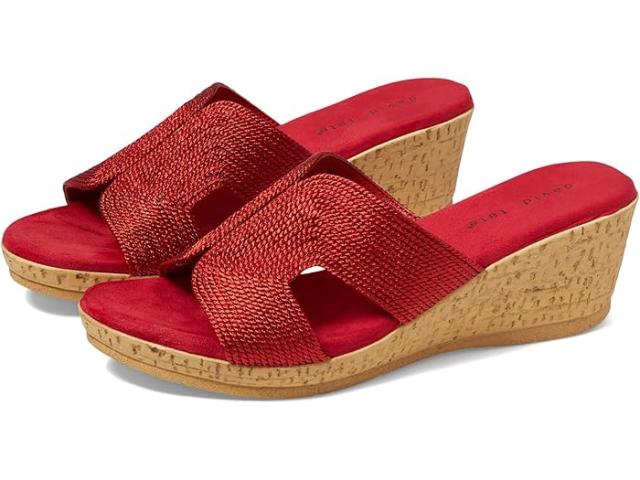 (取寄) デビッドテイト レディース ヴィーブ David Tate women Vibe Red Rayon Fabric