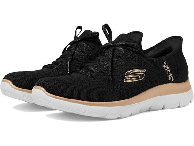 (取寄) スケッチャーズ レディース サミッツ ナイト シック ハンズ フリー スリップ-インス SKECHERS women SKECHERS Summits Night Chic Hands Free Slip-Ins Black/ Rose Gold