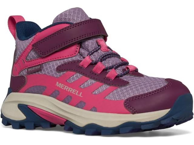 (取寄) メレル キッズ キッズ モアブ スピード 2 ミッド A/C ウォータープルーフ (リトル キッド/ビッグ キッド) Merrell Kids kids Merrell Kids Moab Speed 2 Mid A/C Waterproof (Little Kid/Big Kid) Berry/Navy