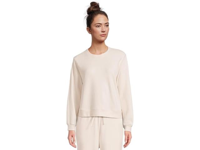 (取寄) ベアフットドリームス レディース マリブ コレクション ブラッシュ フリース プルオーバー Barefoot Dreams women Malibu Collection Brushed Fleece Pullover Sand Dune