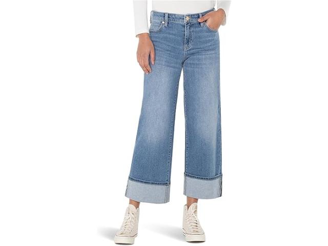 (取寄) リバプールロサンゼルス レディース モルガン ミッドライズ カフド ワイド レッグ ジーン インシーム Liverpool Los Angeles women Morgan Mid-Rise Cuffed Wide Leg Jean 27'' Inseam Klamath