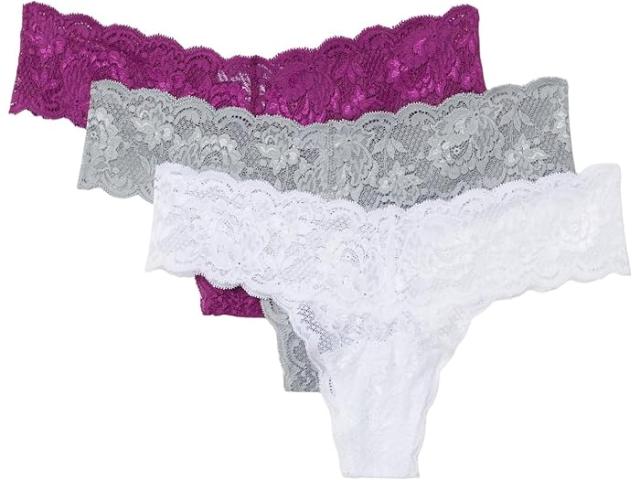 (取寄) コサベラ レディース ネバー セイ ネバー 3 パック ローライダー トング Cosabella women Never Say Never 3 Pack Lowrider Thong Carnevale Dove Gray White