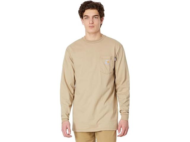 (取寄) カーハート メンズ ビッグ アンド トール フレームレジスタント フォース コットン ロング スリーブ Tシャツ Carhartt men Big & Tall Flame-Resistant Force Cotton Long Sleeve T-Shirt Khaki