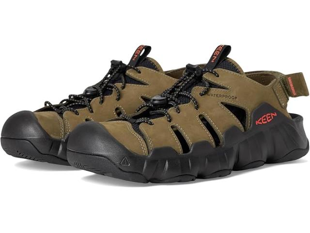 (取寄) キーン メンズ ハイパーポート フィッシャーマン レザー KEEN men Hyperport Fisherman Leather Dark Olive/Black