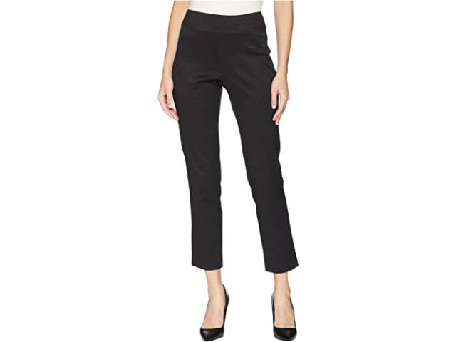 (取寄) クレイジー ラリー レディース プル-オン ピケ アンクル パンツ Krazy Larry women  Pull-On Pique Ankle Pants Black