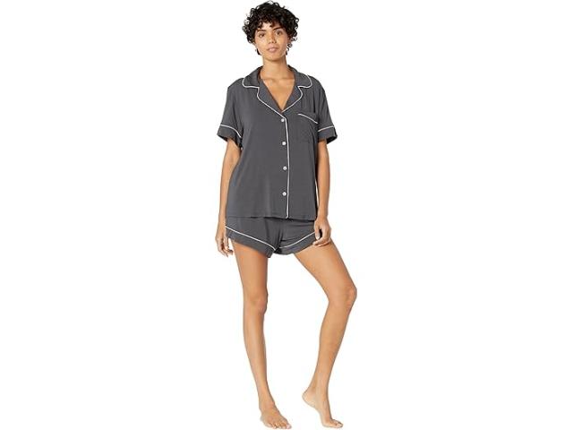 (取寄) エバージェイ レディース ジゼル リラックスド-フィット ショート Pj セット Eberjey women Gisele Relaxed Short PJ Set Graphite/Sorbet Pink
