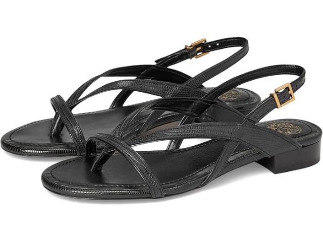 (取寄) ヴィンスカムート レディース メリー ストラップ フラッツ サンダル Vince Camuto women Melly Strappy Flat Sandals Black