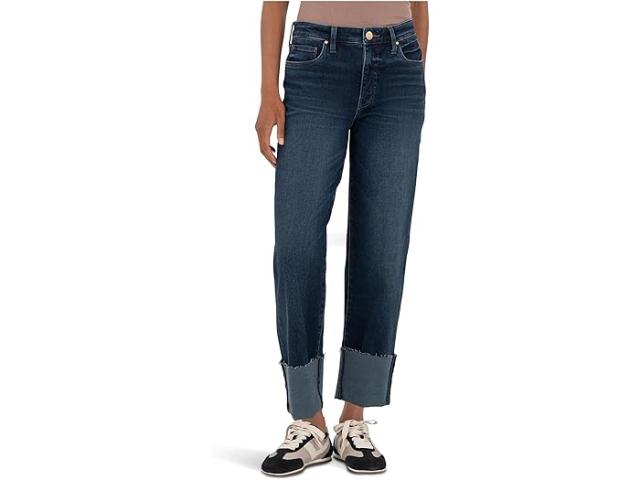 (取寄) カット フロム ザ クロス レディース フェイ ハイ ライズ ファブ AB ストレート アップ ロー ヘム KUT from the Kloth women FAY HIGH RISE FAB AB STRAIGHT LEG-ROLL UP RAW HEM Unequalled