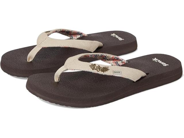 (取寄) サヌーク レディース ヨガ パラダイス リ Sanuk women Yoga Paradise II Natural Paradise Palms