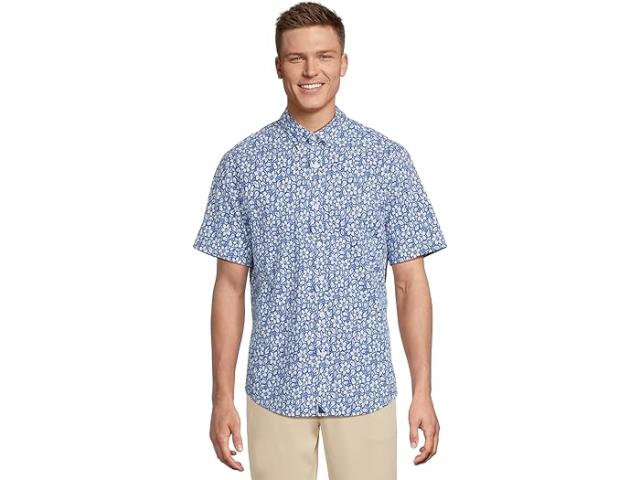 (取寄) アンタックイット メンズ ストレッチ コットン ショートスリーブ ウィルソン シャツ UNTUCKit men Stretch Cotton Short-Sleeve Wilson Shirt Blue