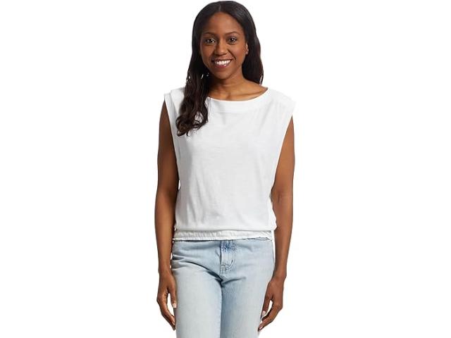 (取寄) リラ P レディース エラスティック ヘム ボートネック トップ Lilla P women Elastic Hem Boatneck Top White