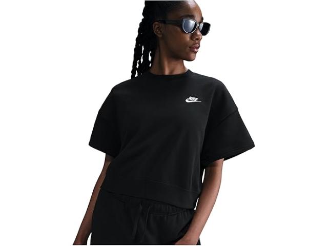 (取寄) ナイキ レディース スポーツウェア クラブ フリース シーズナル ルーズ トップ Nike women Sportswear Club Fleece Seasonal Loose Top Black/White